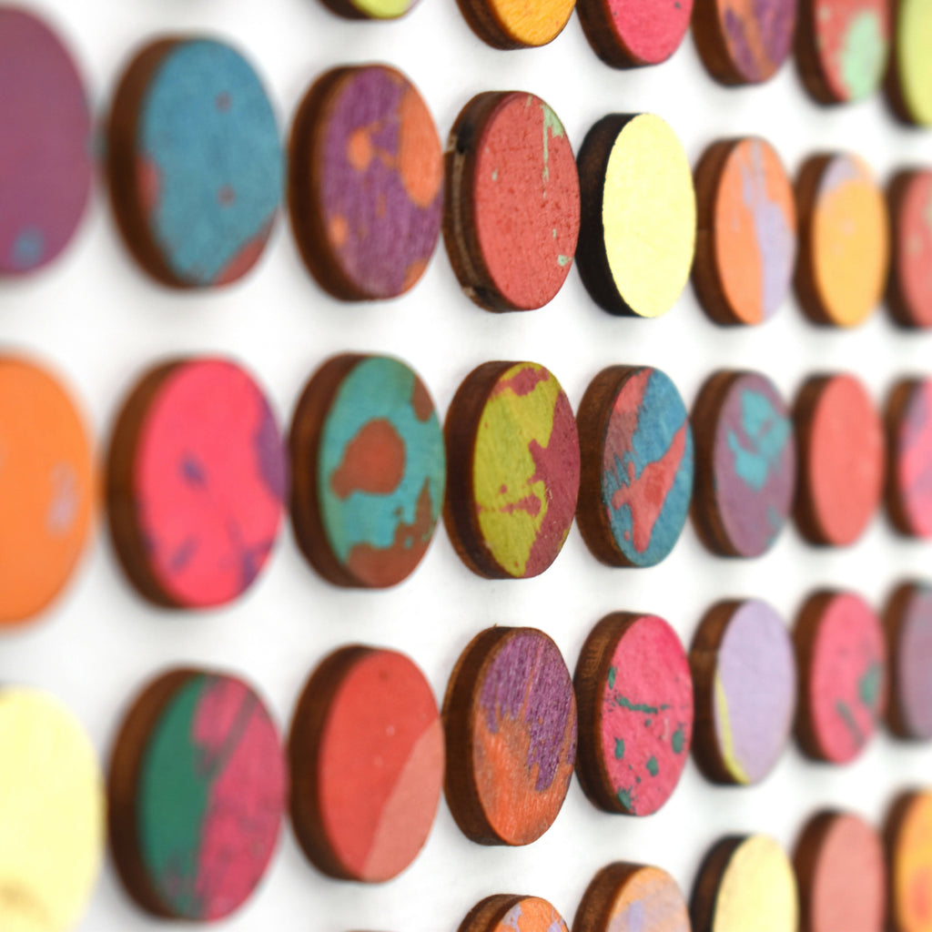 ONE HUNDRED AND THIRTY SEVEN PAINTED DOTS COLLAGE – SOTA