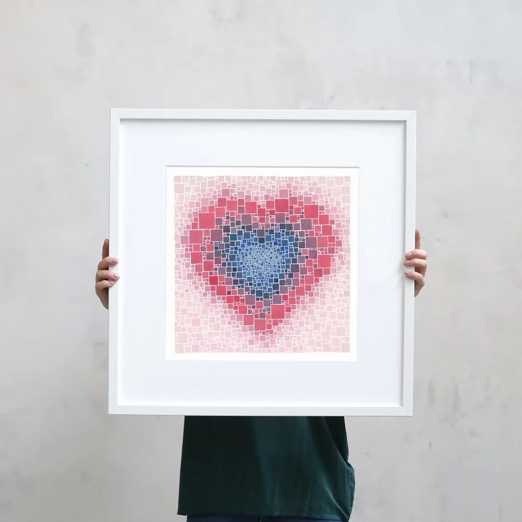 Geometric fractal print heart – SOTA