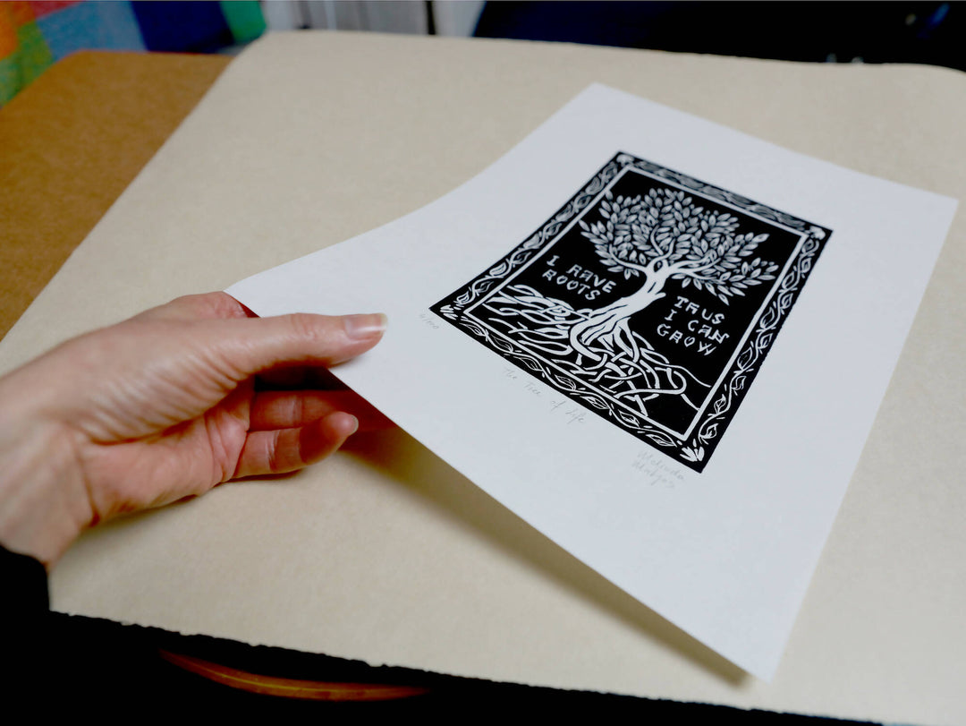 The tree of life - Original linocut print – SOTA